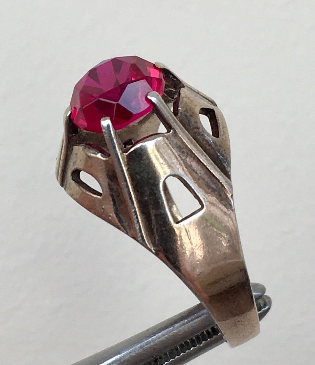 Vintage Soviet Silver Ring 875, Gold Plated Sterling Silver Ring, Ring ...