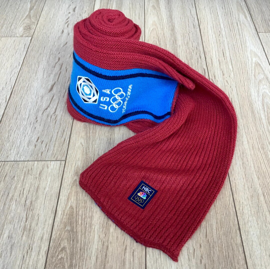 Vintage Scarf, Fan Scarf Nike Olympic Game USA 2006 Torino Official ...