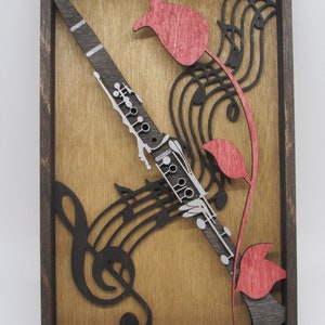 Clarinet Musical Instrument Digital SVG File for Laser Cutting, Instant ...