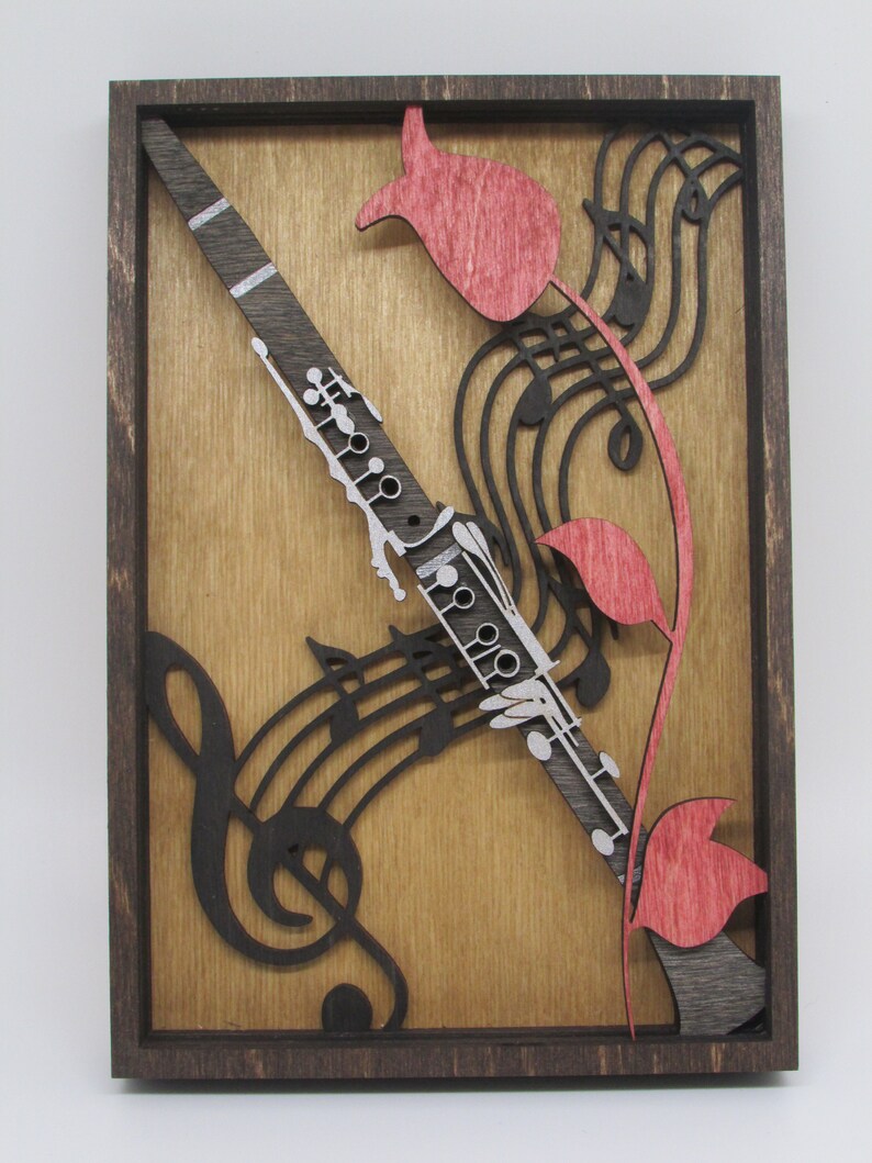 Clarinet Musical Instrument Digital SVG File for Laser Cutting, Instant ...