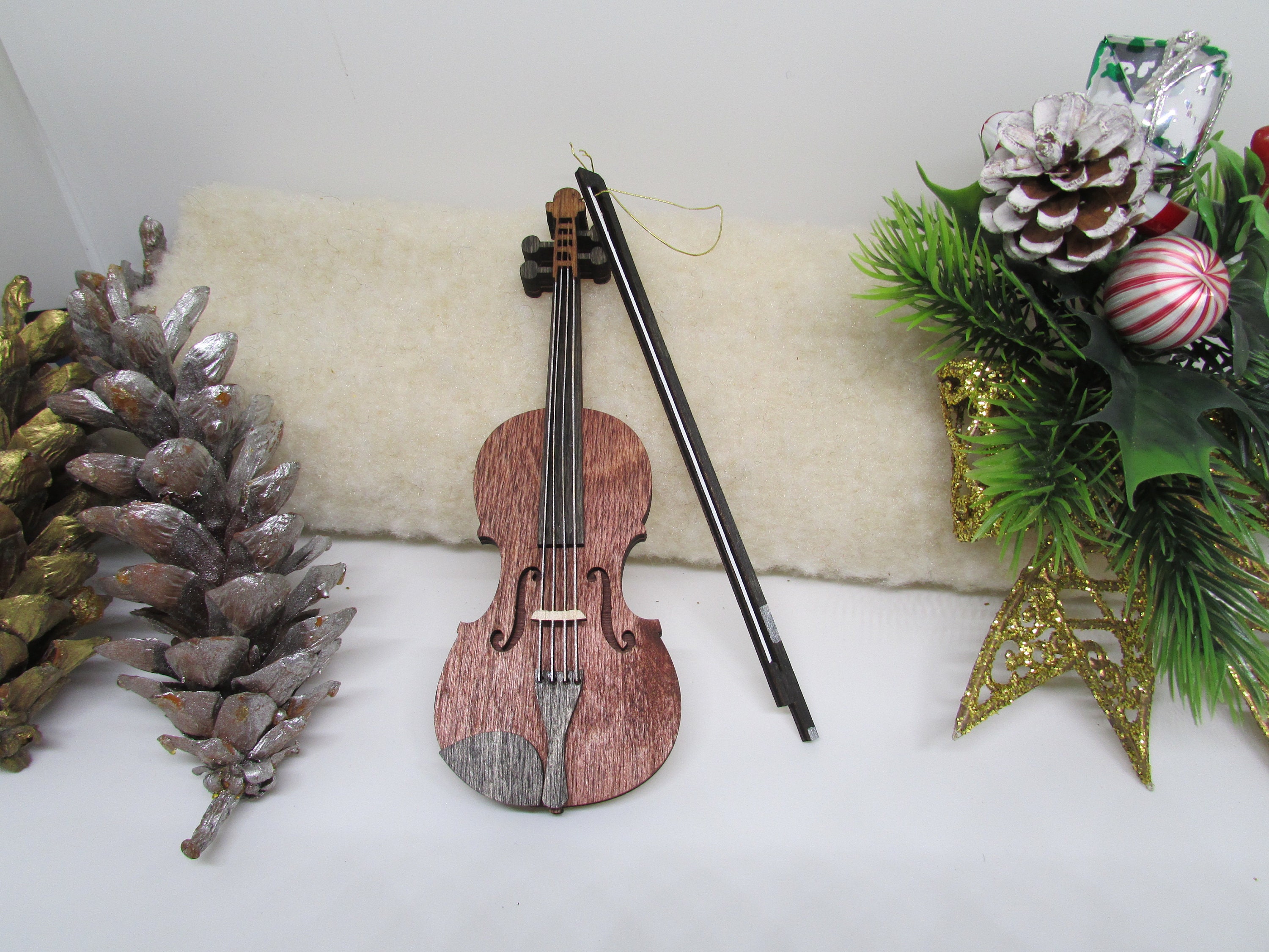 Violin \ Viola \ Cello Musical Instrument Christmas Ornaments, Digital ...