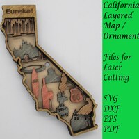 Socal – L.A. to S.D. 3D Wood Map - Etsy