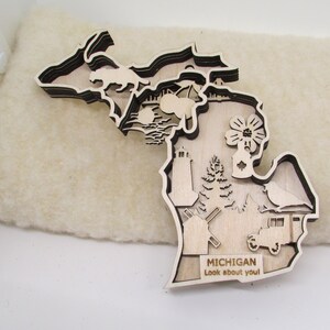 Michigan Layered Map Digital SVG File for Laser Cutting, Instant ...