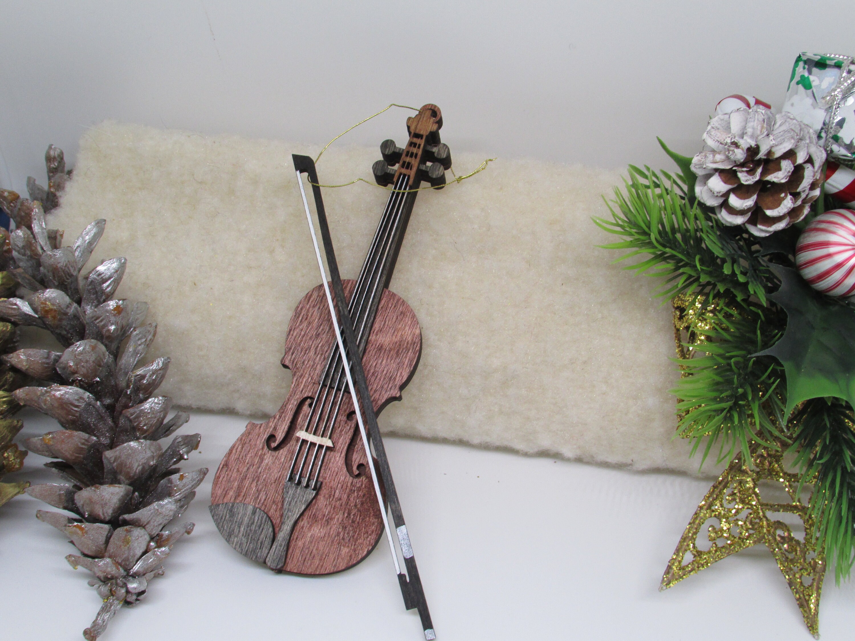 Violin \ Viola \ Cello Musical Instrument Christmas Ornaments, Digital ...