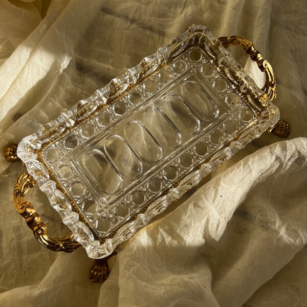Crystal Serving Tray - Etsy