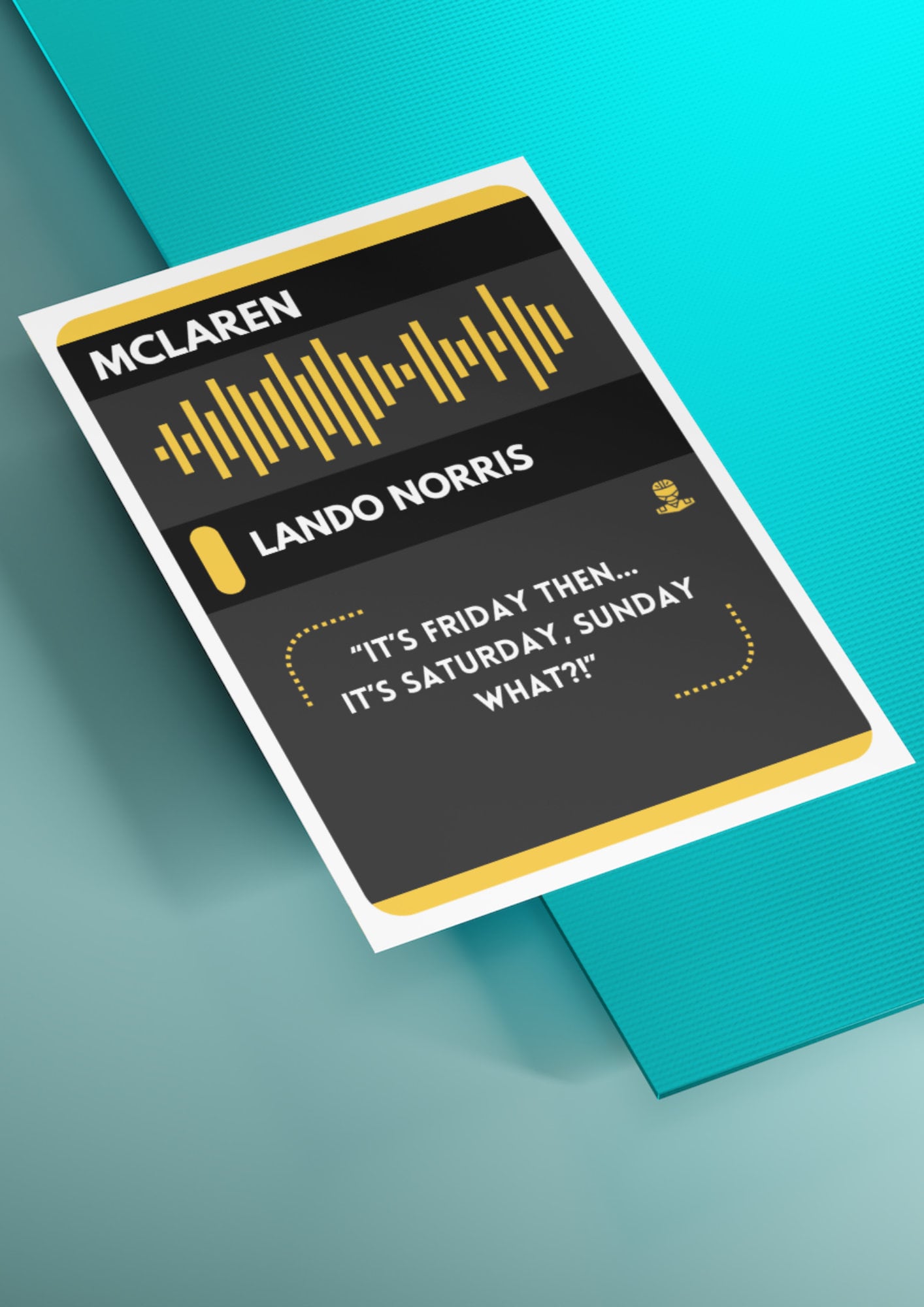 Formula 1 Radio Team Quotes Lando Norris Team Radio F1 - Etsy