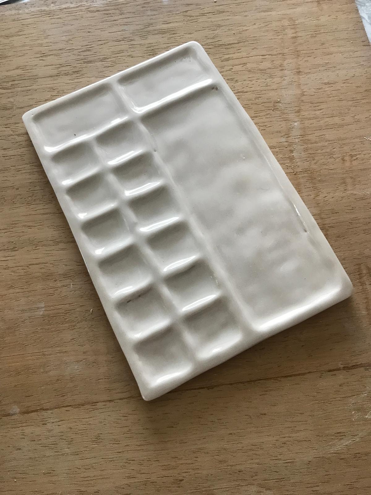 Ceramic Watercolor Palette Template, Rectangular Printable Template ...