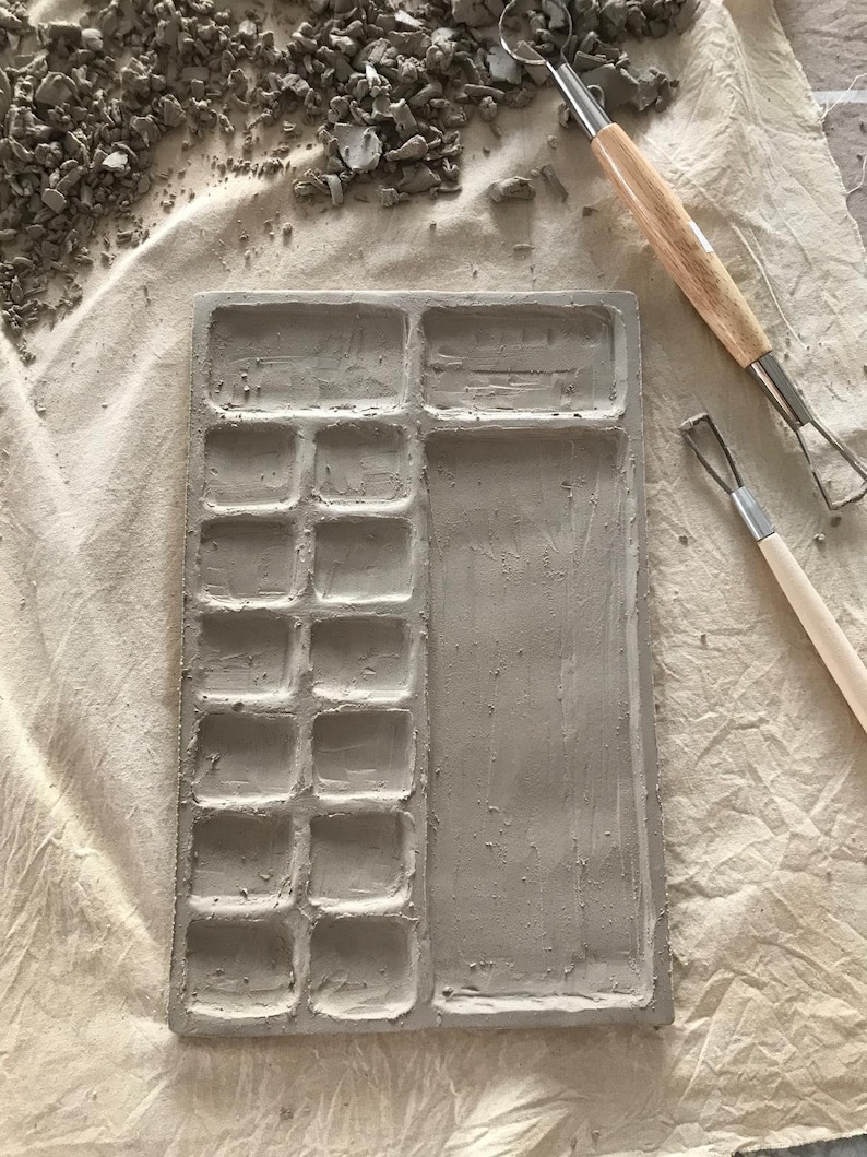 Ceramic Watercolor Palette Template, Rectangular Printable Template, Digital Ceramic Template - Etsy