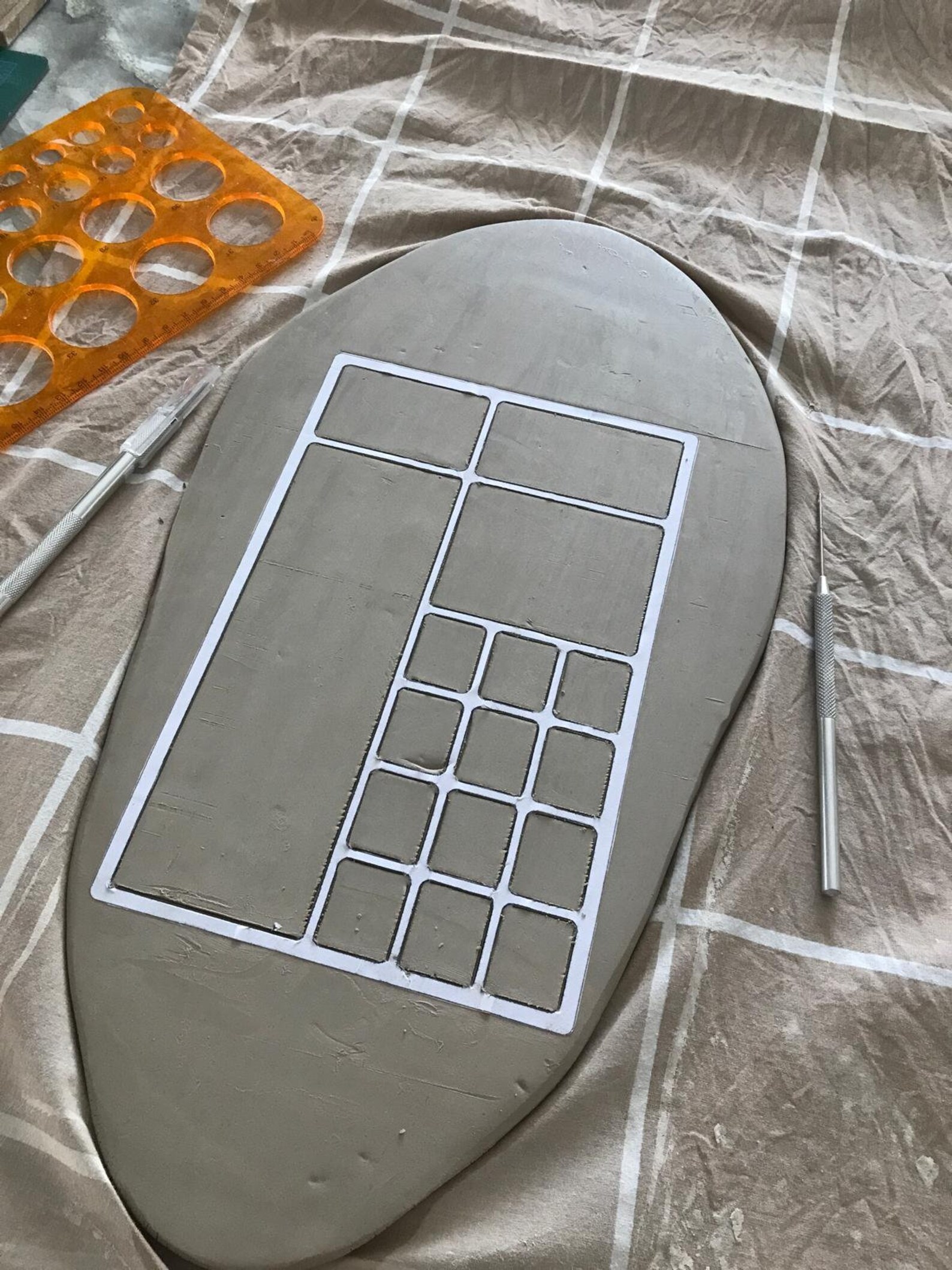 Ceramic Coloring Palette Template, Rectangular Template, Digital ...