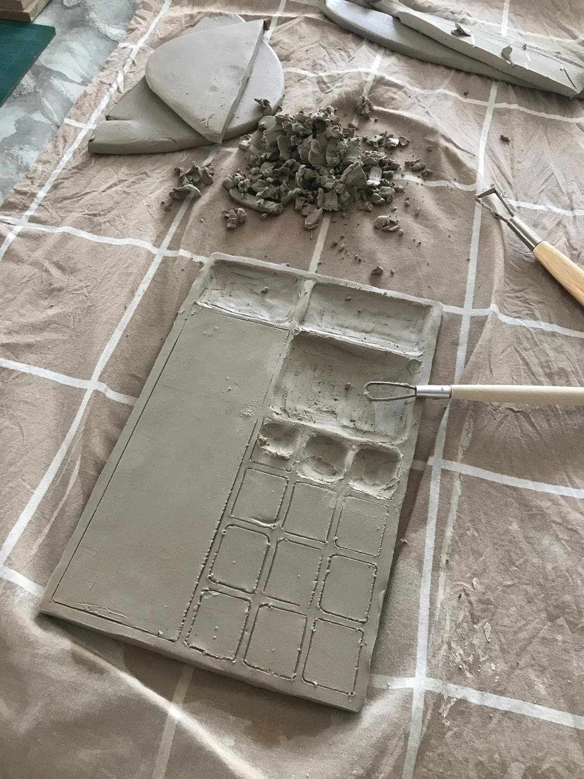 Ceramic Coloring Palette Template, Rectangular Template, Digital ...