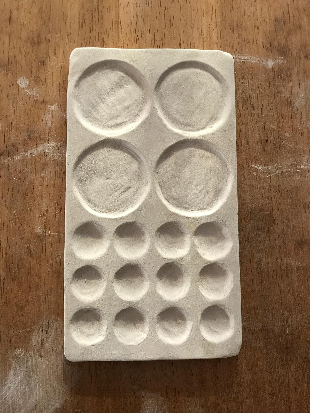 Circular Shaped Rectangular Template, Ceramic Coloring Palette Template ...