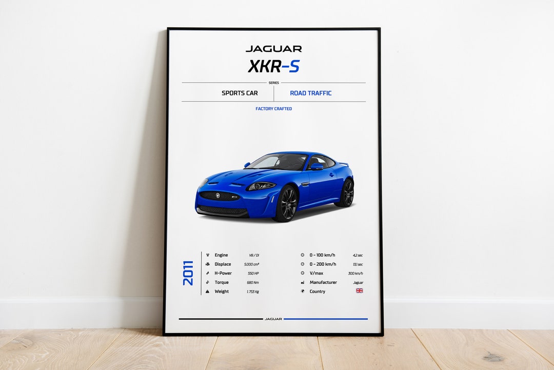 Jaguar XKR-S 2011, Jaguar, British, Poster, Super Car, Sportscar, Wall ...