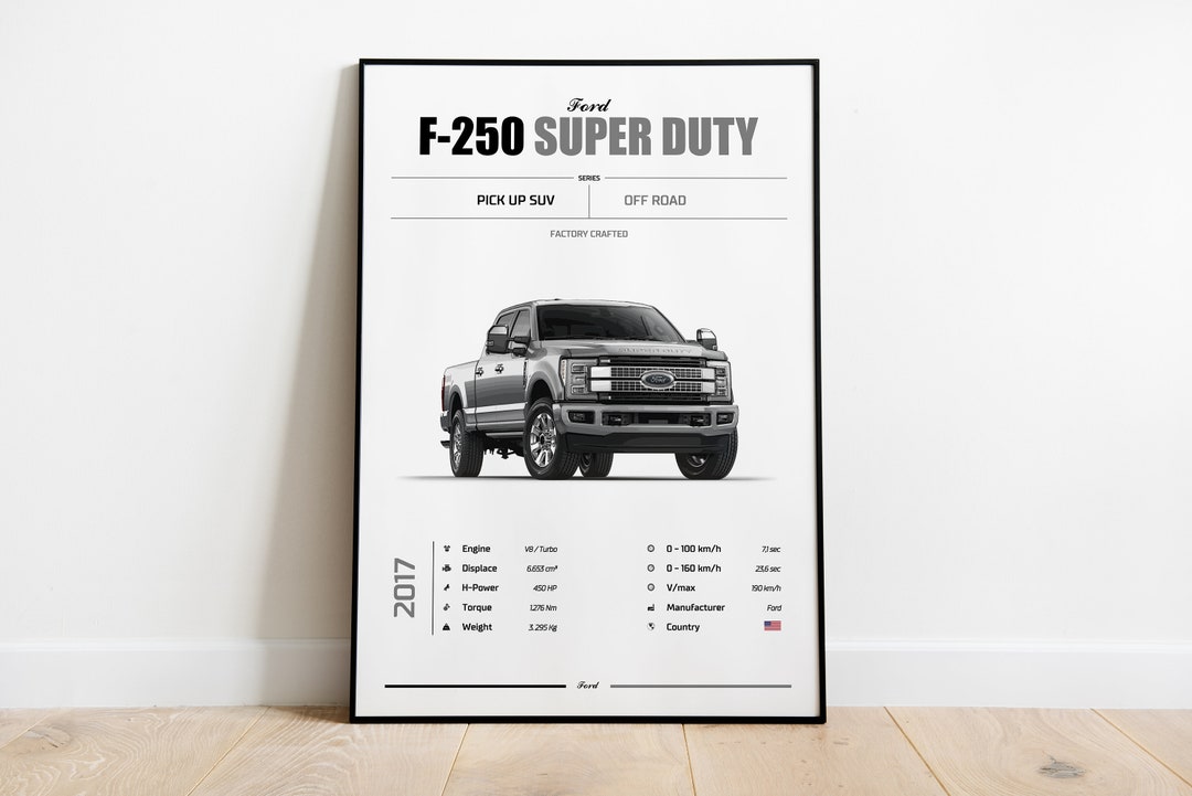 Ford F-250 Super Duty 2017, Pick Up, Ford, Car Poster, Super Car ...