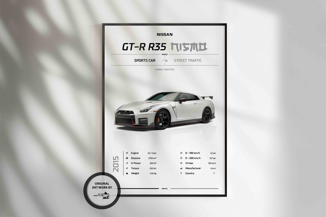 Nissan GT-R Nismo R35 2015, Nissan, Car Poster, Fast & Furious Poster ...