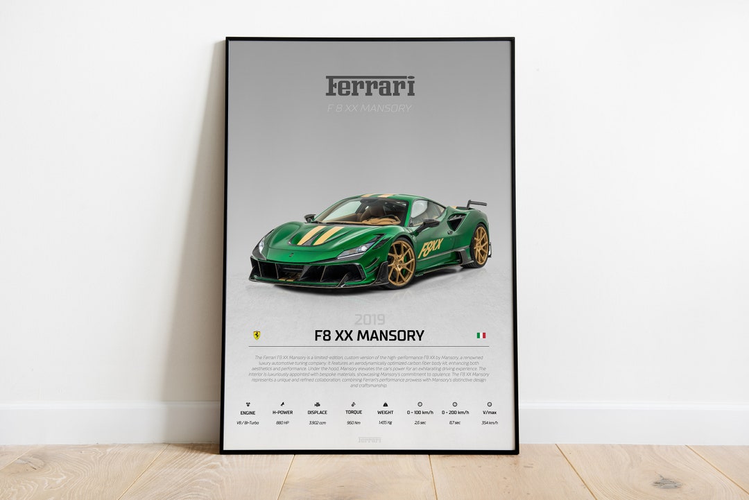 Ferrari F8 XX Mansory 2019, Ferrari Car, Car Poster, Super Car ...