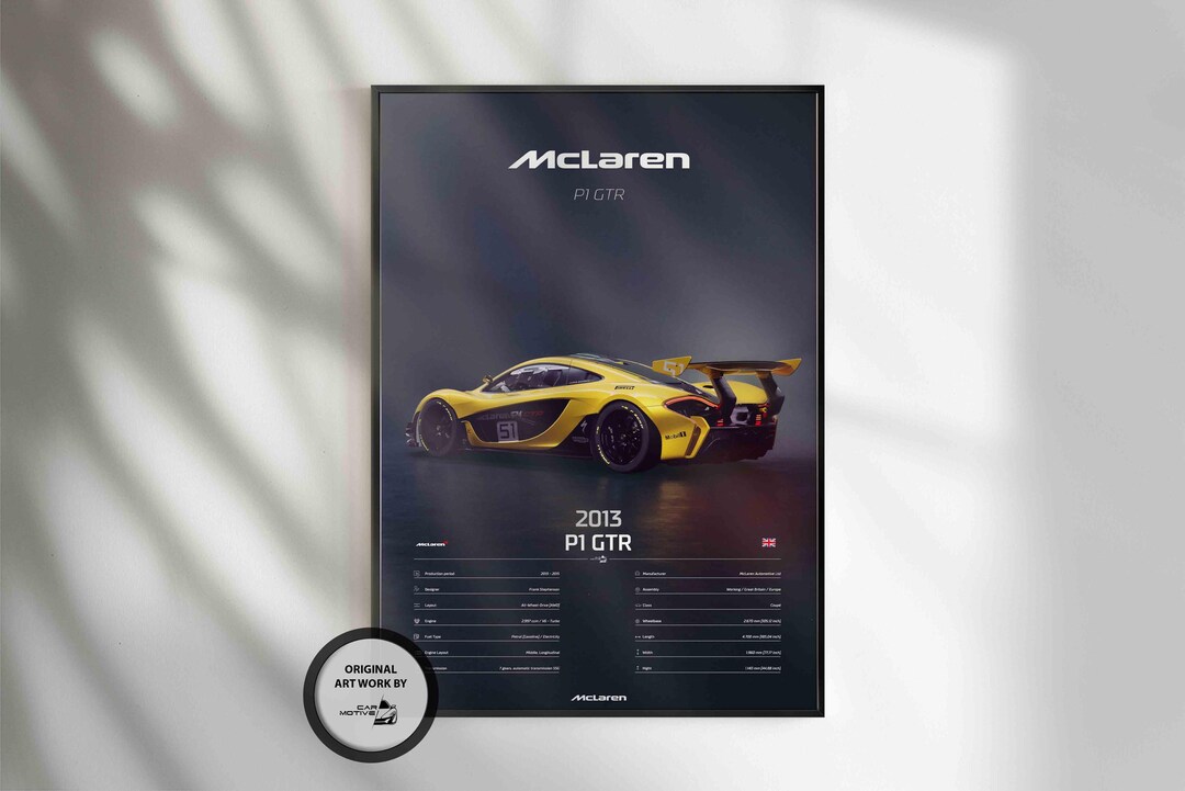 Mclaren P1 GTR 2013, Hypercar, Car Poster, Fast & Furious Poster, Super ...