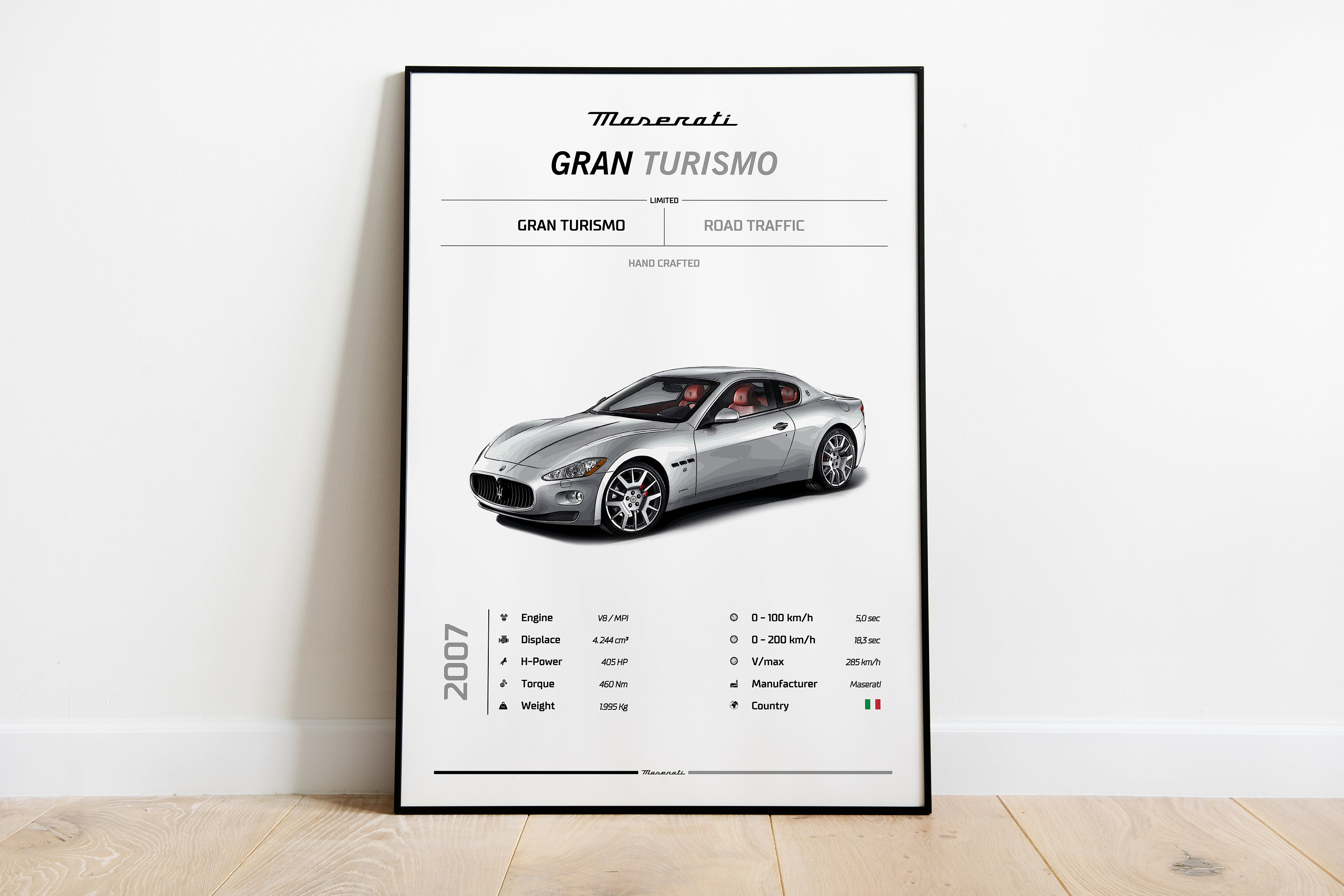 Maserati Gran Turismo 2007, Maserati, Sports Car, Super Car, Wall Art ...