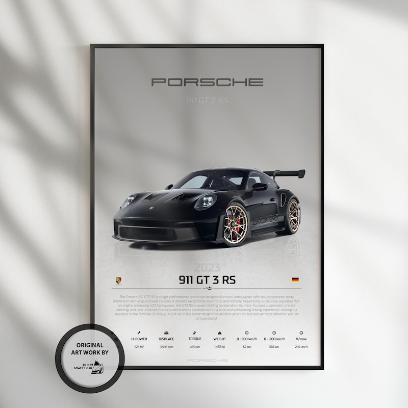 Porsche 911 Gt3 Rs Poster - Etsy
