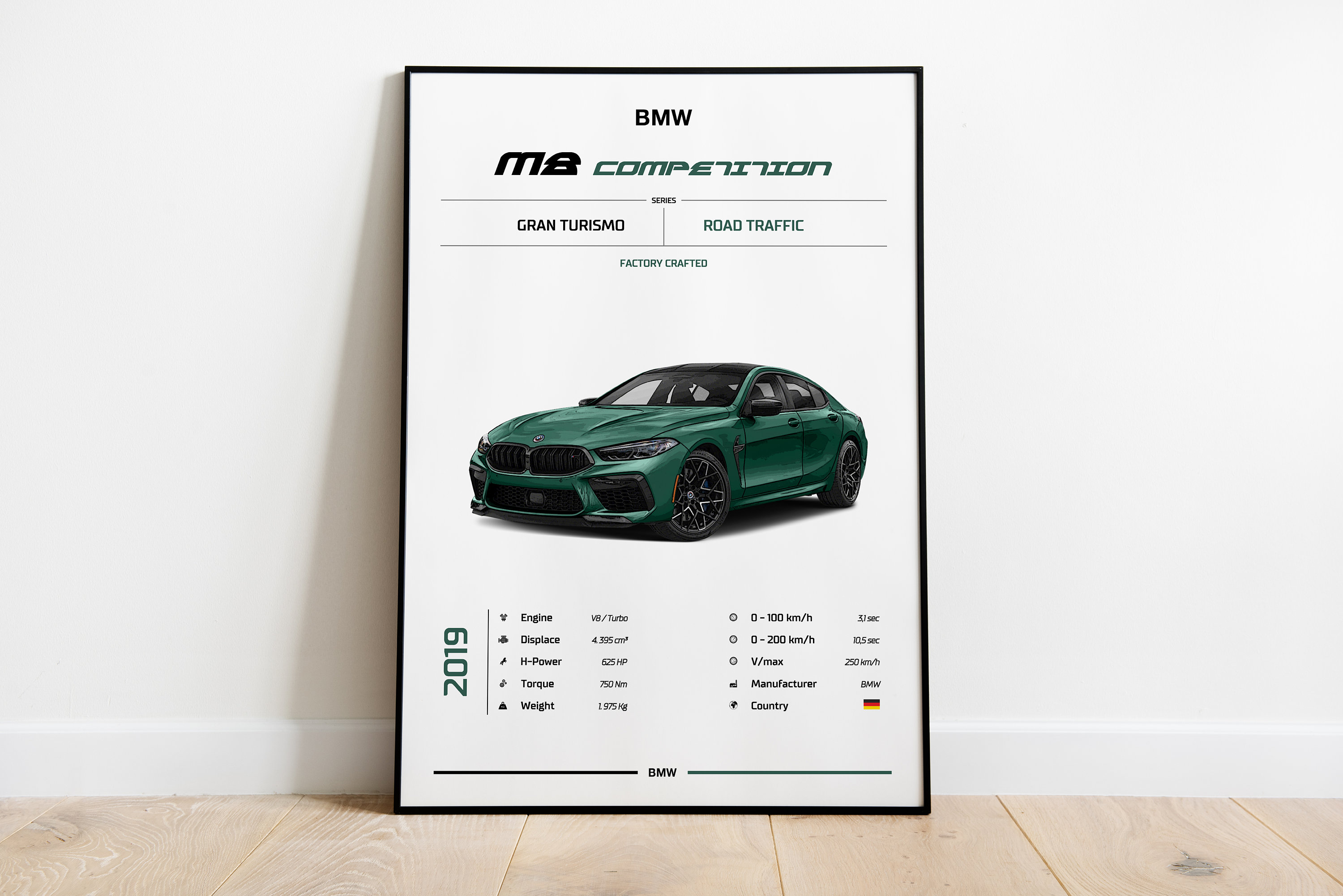 BMW M8 Competition 2019, BMW, Car Poster, Super Car, Sportscar, Wall ...