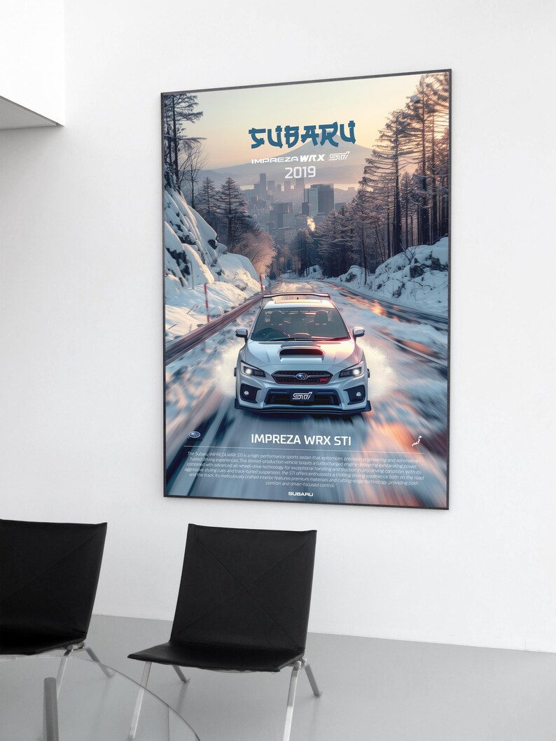 Subaru Impreza WRX STI 2019, Subaru WRX, Car Poster, Super Car ...