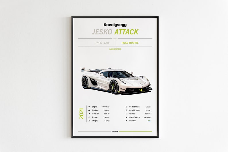 Koenigsegg Jesko Attack 2021, Koenigsegg, Hyper Car, Super Car, Wall ...