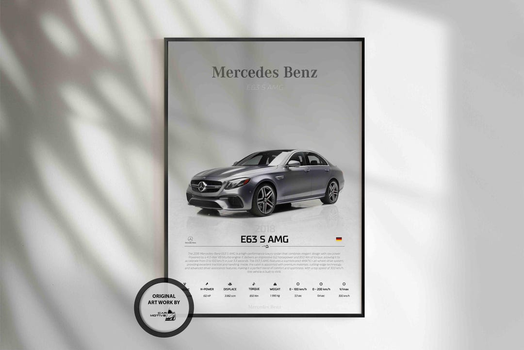Mercedes Benz E63 S AMG 2018, Car Poster, Fast & Furious Poster, Super ...