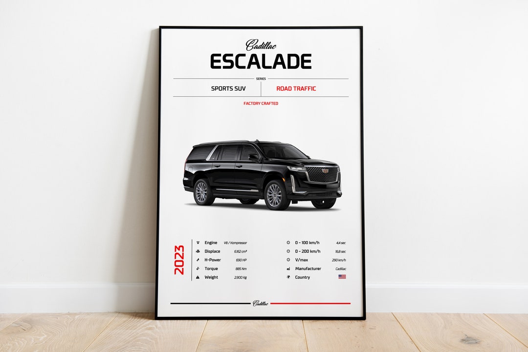 Cadillac Escalade 2023, SUV, Muscle Car Poster, Super Car, Sportscar ...