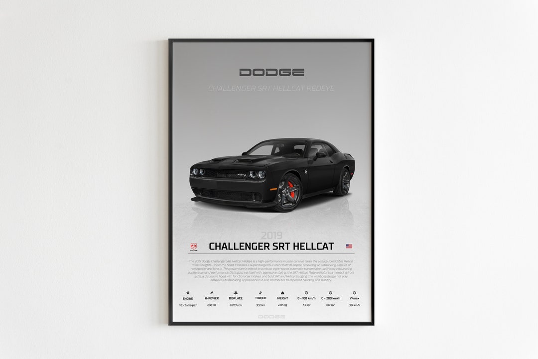 Dodge Challenger SRT Hellcat Redeye 2019, Super Car, Muscle Car, Wall ...