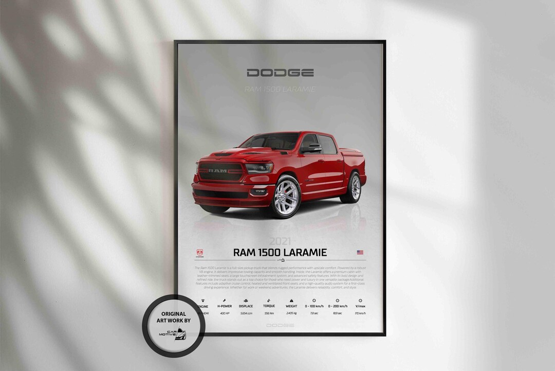 Dodge Ram 1500 Laramie 2021, Fast and Furious, Car, Super Car, Wall Art ...