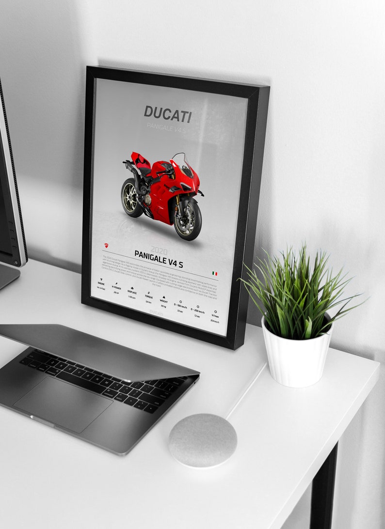 Ducati Panigale V4S 2020, Motorbike Poster, Super Bike, Wall Art, Wall ...