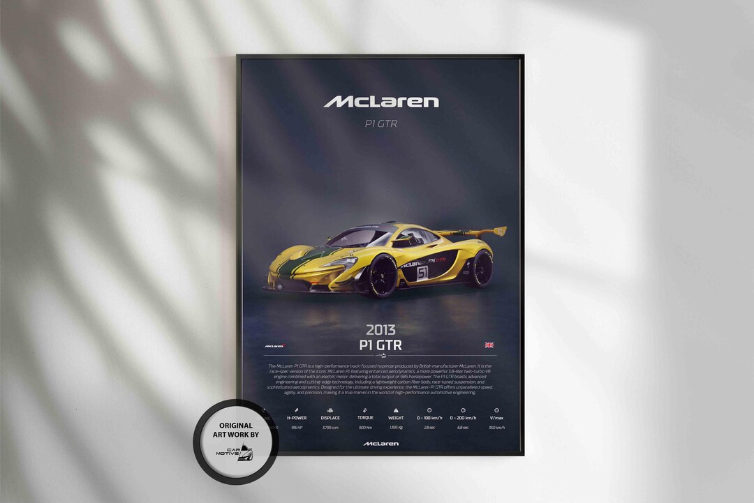 Mclaren P1 GTR 2013, Hypercar, Car Poster, Fast & Furious Poster, Super ...