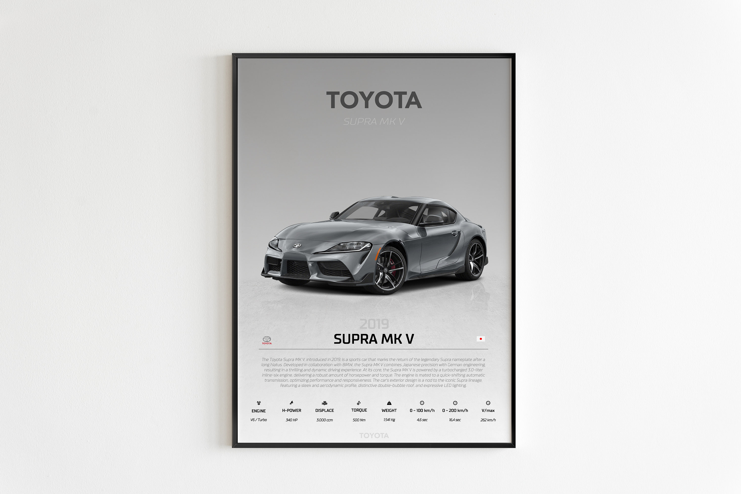 Toyota Supra MK 5 2019, Toyota Supra, Poster, Super Car, Sportscar ...