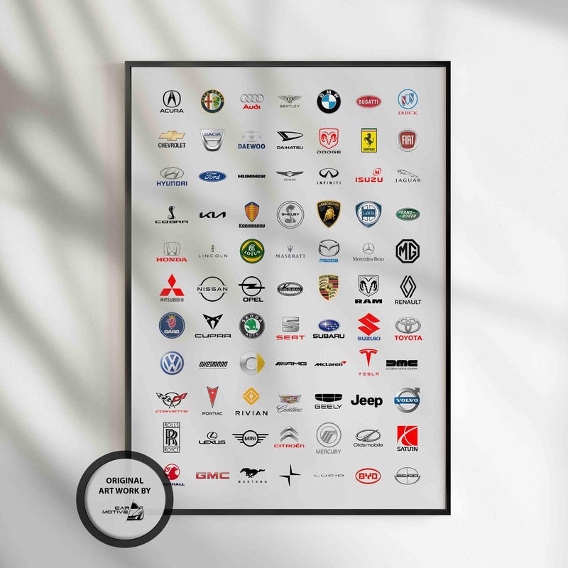 Car Logo Brand Poster - Etsy