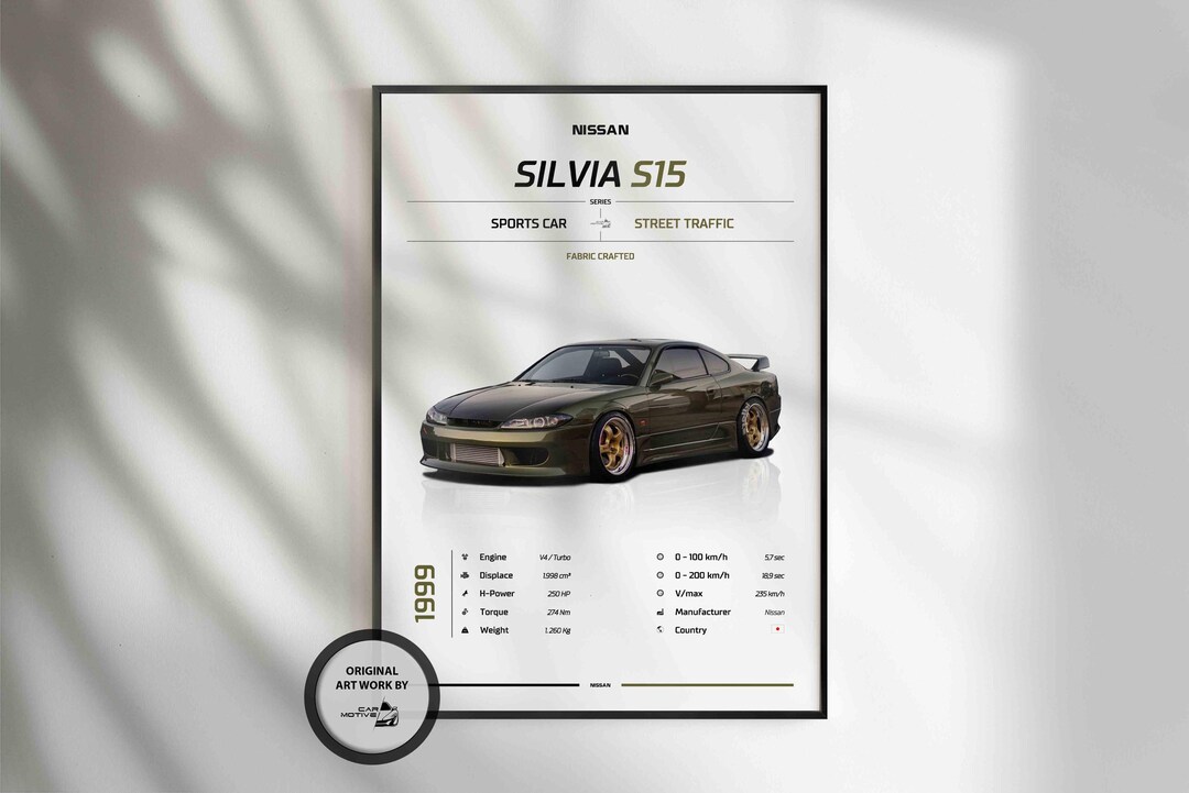 Nissan Silvia S15 1999, Nissan, Car Poster, Fast & Furious Poster ...