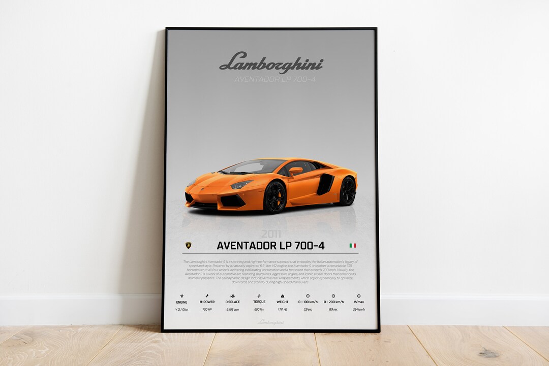 Lamborghini Aventador LP 700-4 20211 , Sports Car, Super Car, Wall Art ...