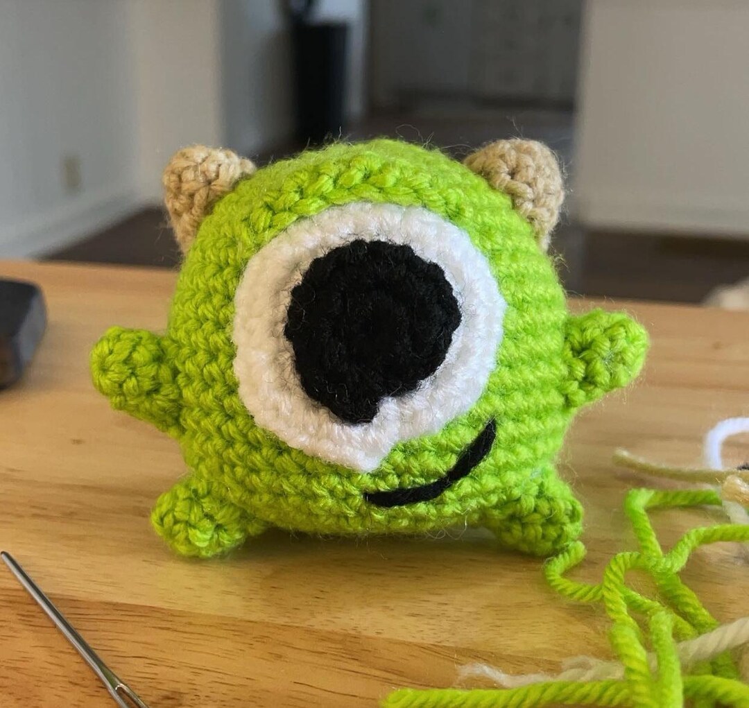 Baby Mike Wazowski Crochet Plush - Etsy