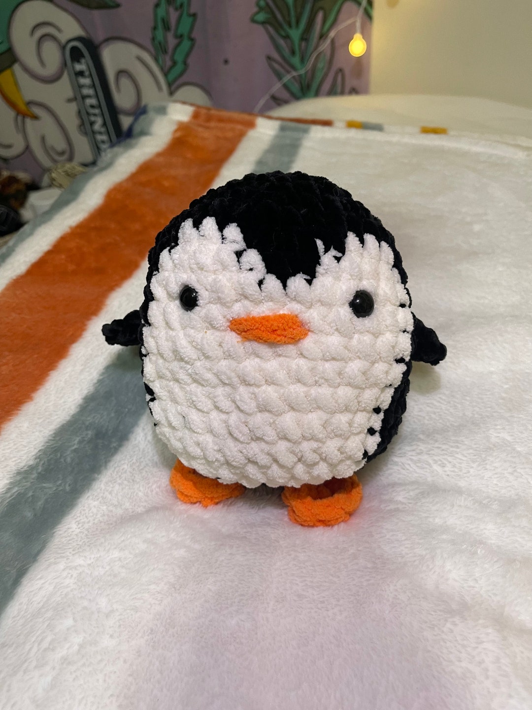 Crochet Chunky Penguin Plush - Etsy