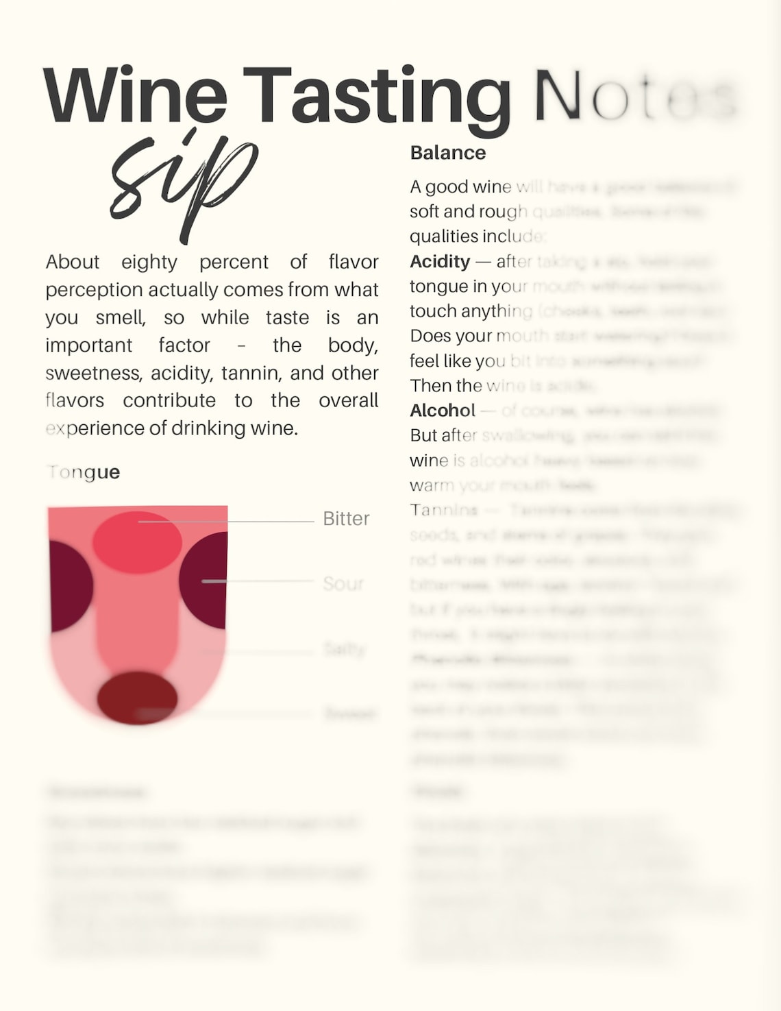 Wine Tasting Sheet and Lesson Packet - Etsy