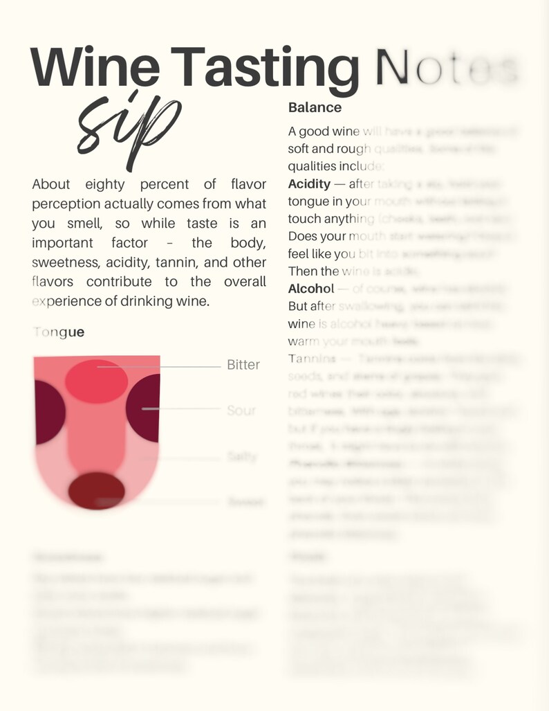 Wine Tasting Sheet and Lesson Packet - Etsy