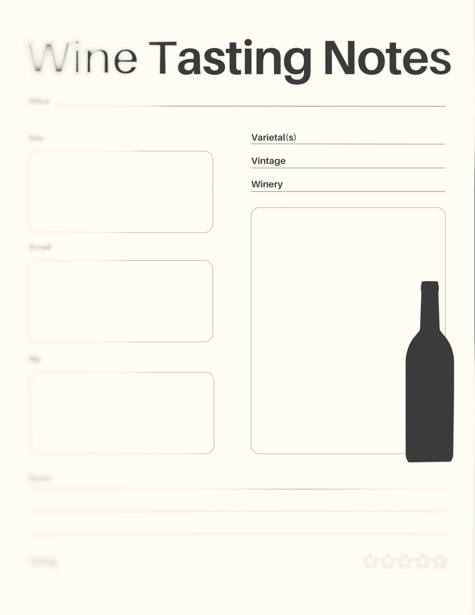 Wine Tasting Sheet and Lesson Packet - Etsy