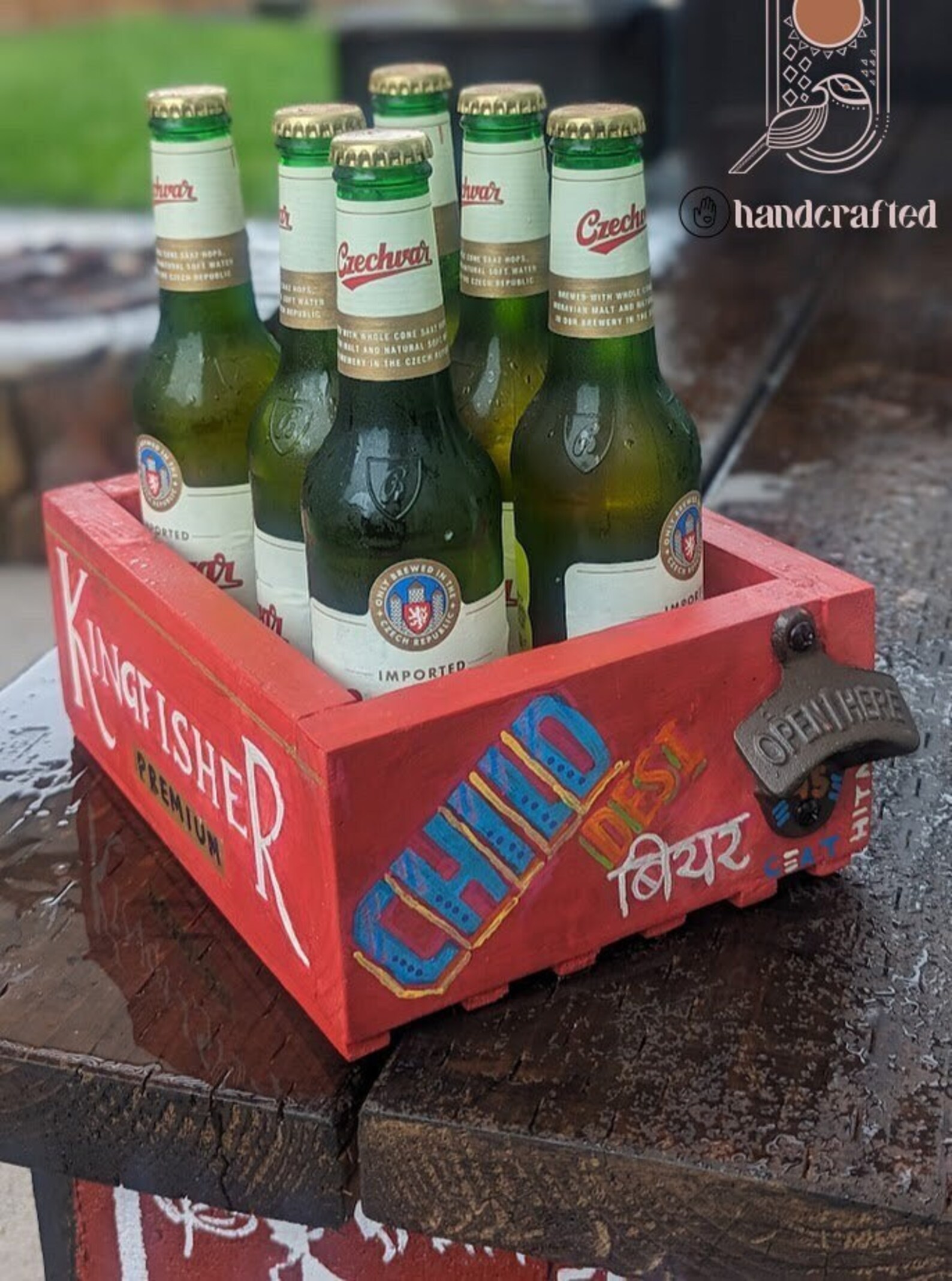 Handcrafted | Rustic Beer Caddy - Etsy