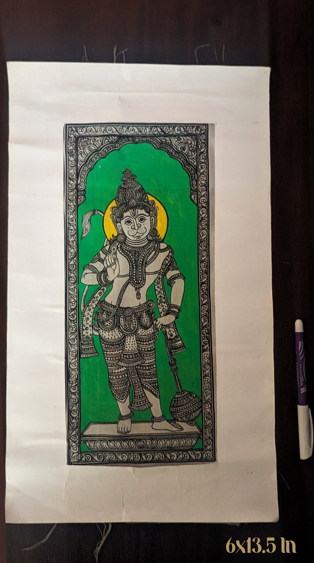 Pattachitra Silk Painting Hanuman - Etsy Australia
