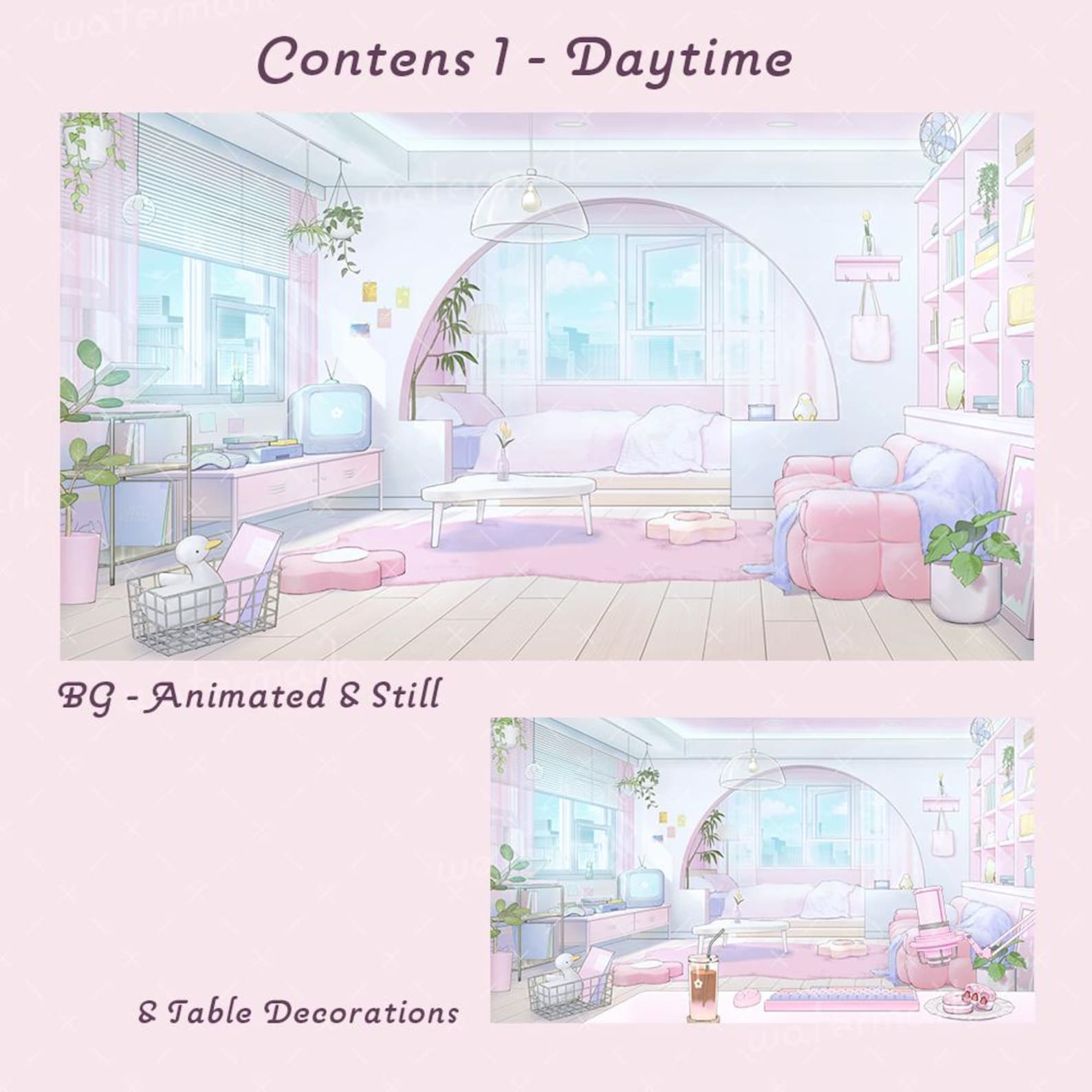 Y2K Room - Pink | UPDATE Christmas Items | Animated Vtuber Background ...