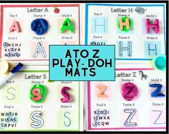 Alphabet Play Dough Mats - Etsy