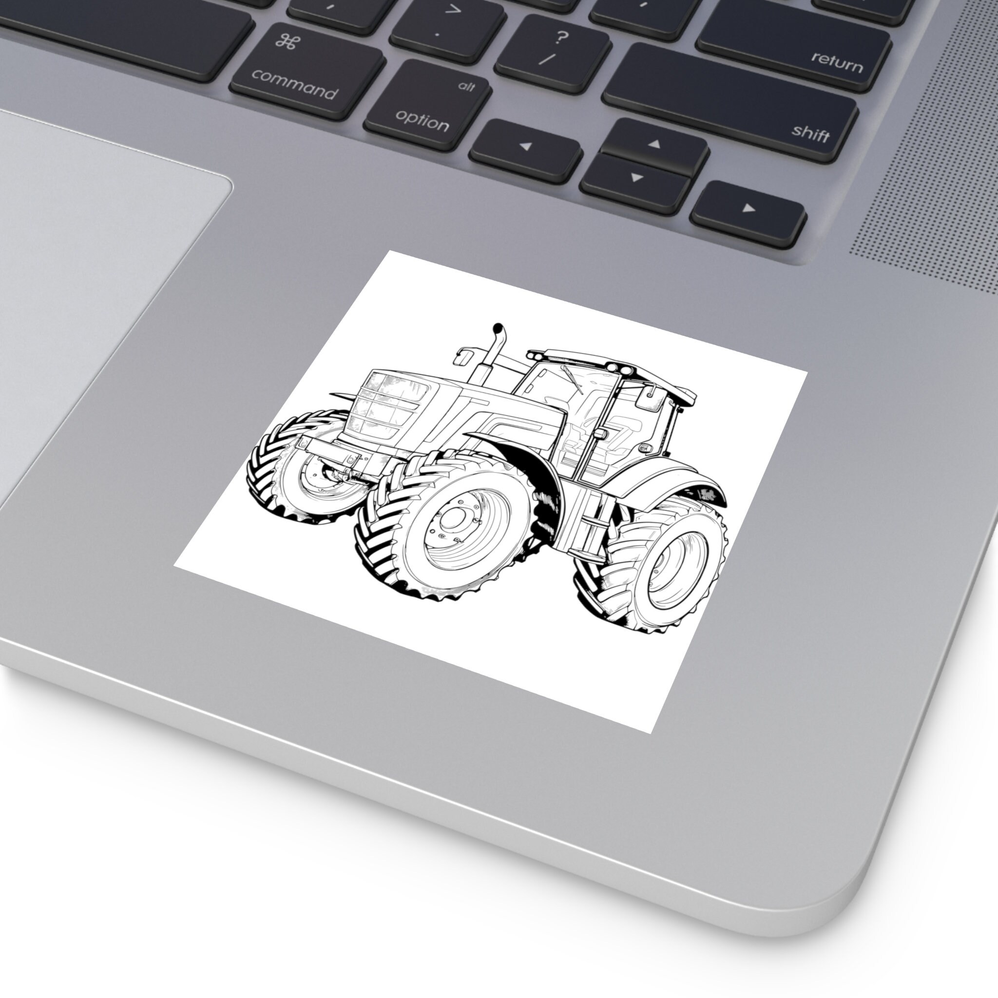 Tractor Cute Square Vinyl Stickers - Etsy