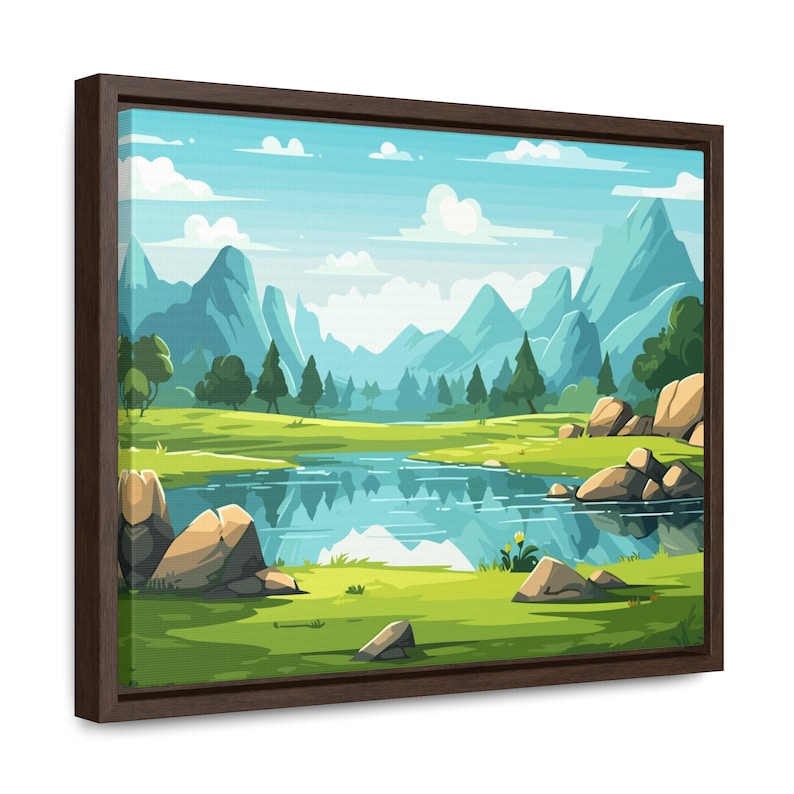 Mountain Landscape Canvas Horizontal Frame - Etsy