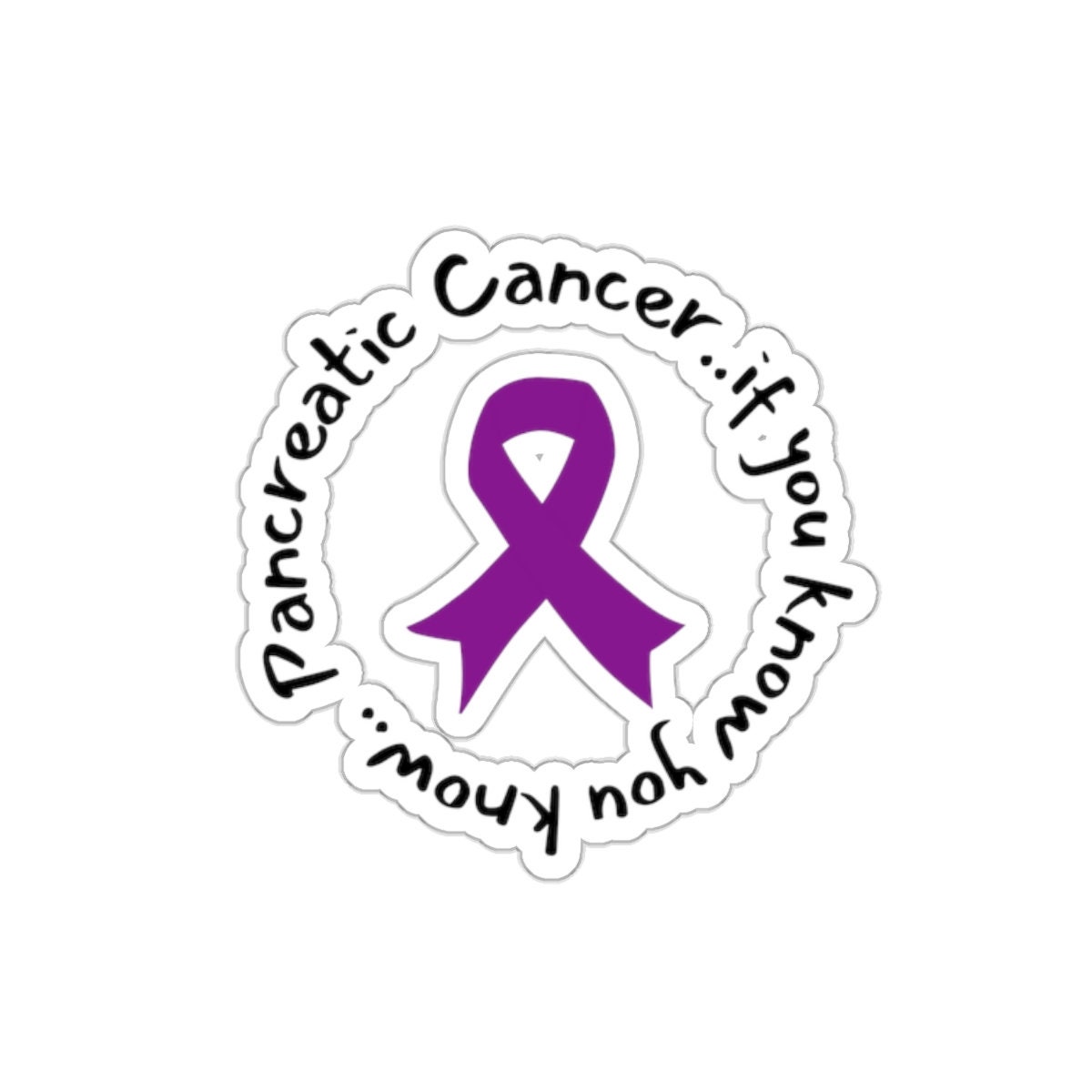 Pancreatic Cancer Awareness Sticker - Ribbon - Etsy