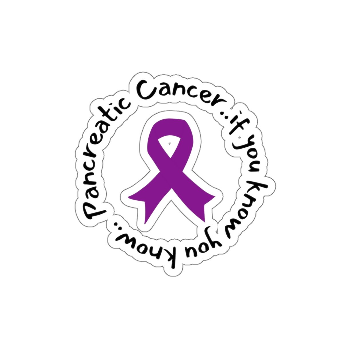 Pancreatic Cancer Awareness Sticker - Ribbon - Etsy