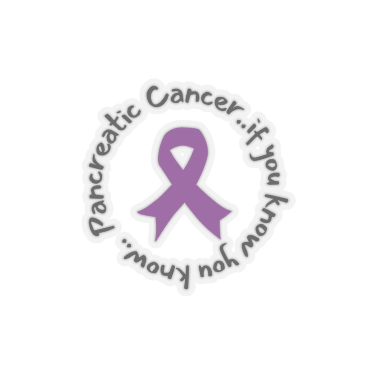 Pancreatic Cancer Awareness Sticker - Ribbon - Etsy