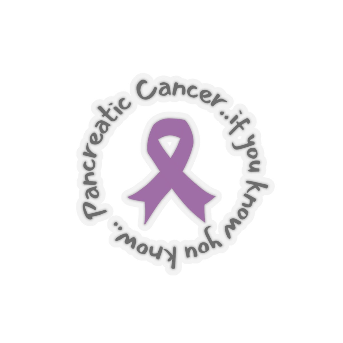 Pancreatic Cancer Awareness Sticker - Ribbon - Etsy